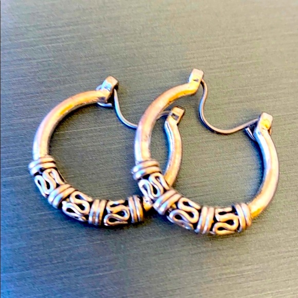 Jewelry | Vintage Boho Sterling Silver Hoop Earrings | Poshmark